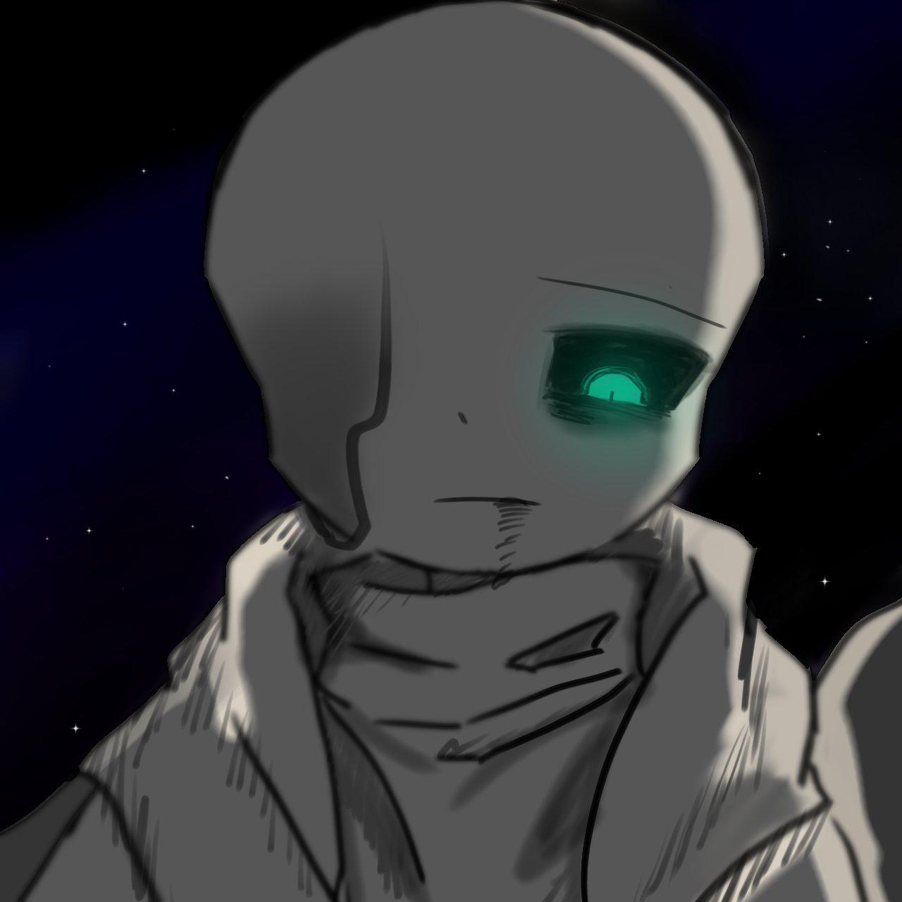 UT•AU 낙서 (샌즈, Sans, サンズ) 적폐4 Nightmare sans & 먿호 - ibisPaint