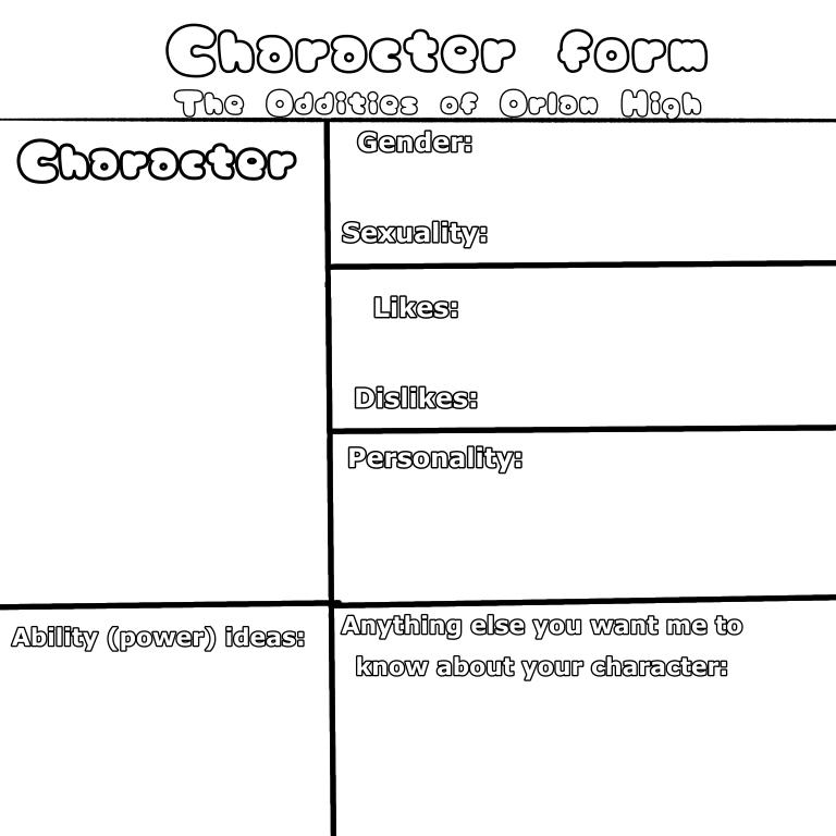 The Oddities of Orlan High Episode 2 Character forms - ibisPaint