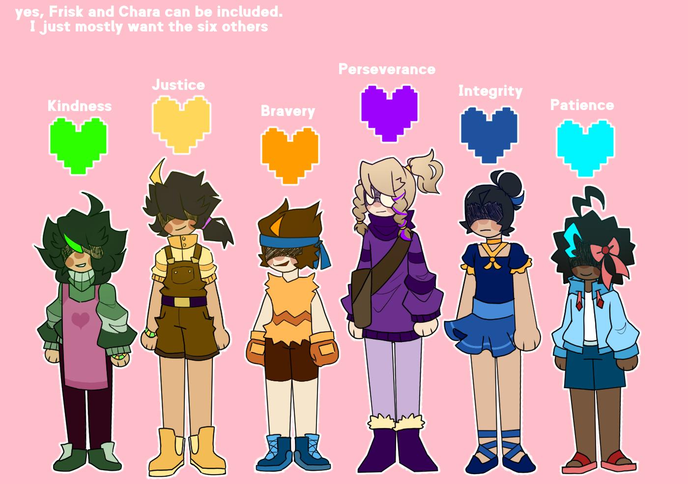 Ask the six souls {Undertale} 1 - My version of the six. - ibisPaint
