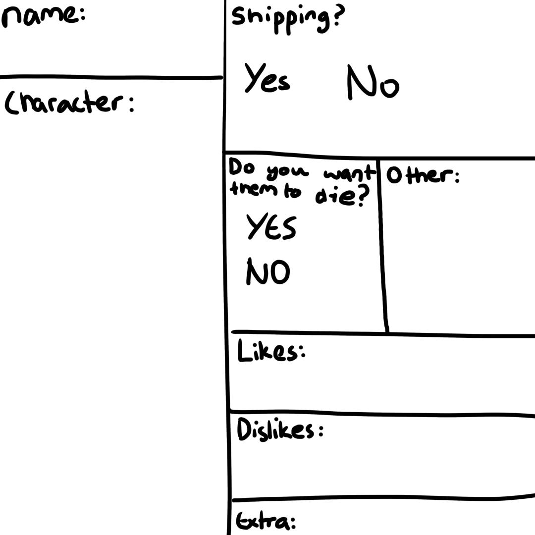 Trust Fall Episode 6 Character sheets - ibisPaint