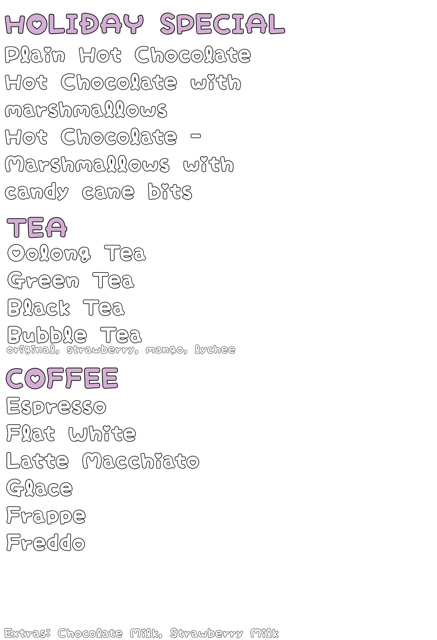 Starlight Cafe 2 : Starlight Cafe Official Menu - ibisPaint
