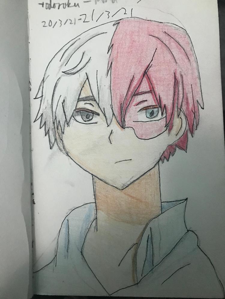 My drawings on paper(irl) Drawing 8 Todoroki-mha - ibisPaint
