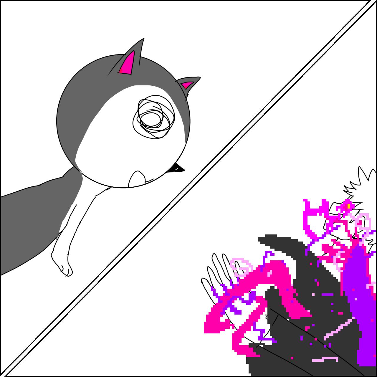 Cats & dogs and glitches Capítulo 1 O inicio - ibisPaint