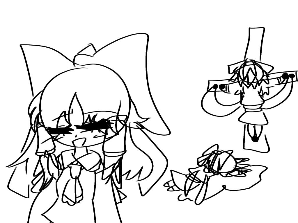 touhou shitpost 2hu jerked x1 - murber - ibisPaint