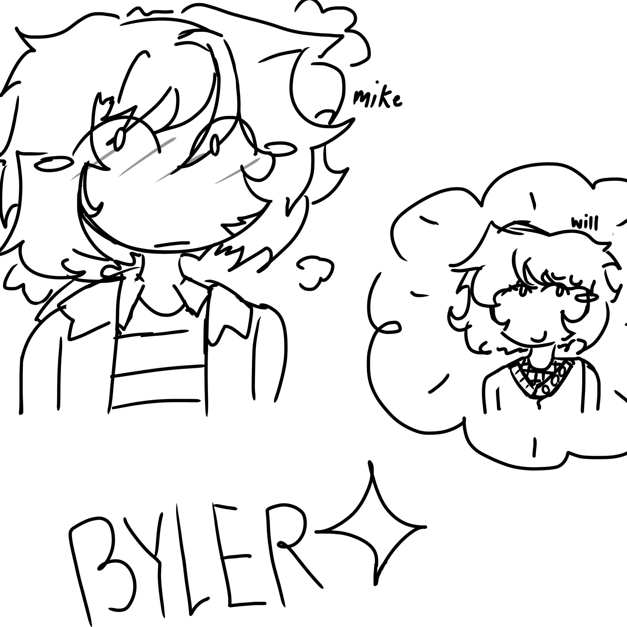 My sketch on ibis Draw 1 Character Byler;-; - ibisPaint