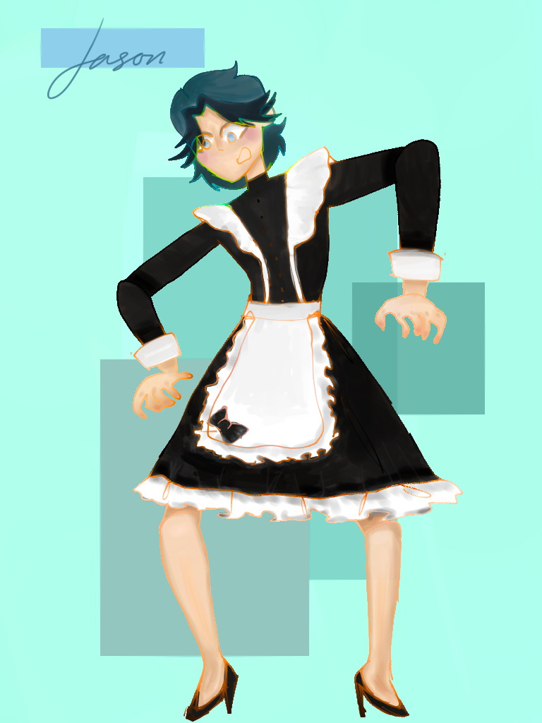 Jason the cu- OMG MAID DRESS. - ibisPaint