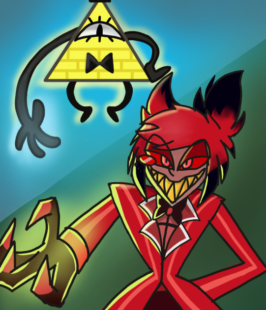 Bill cipher y alastor - ibisPaint