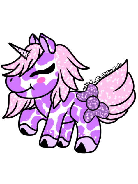 Chibi Purple And White Spotted Unicorn - - ibisPaint