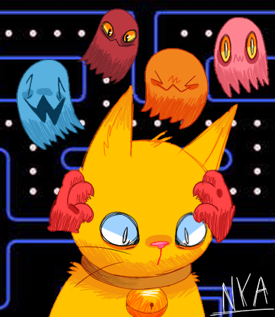 pac-man versão gato - ibisPaint