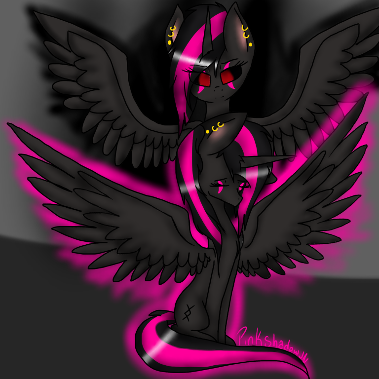 pink shadow and evil pink shadow - ibisPaint
