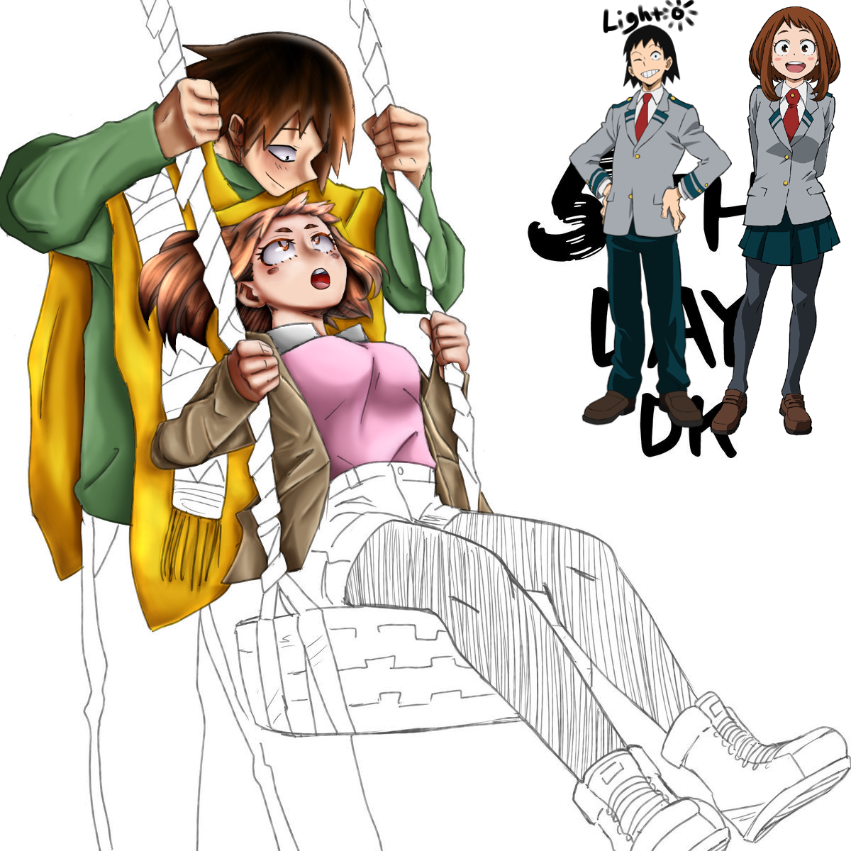 WIP sero and ochaco repost - ibisPaint