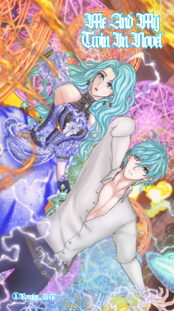 Me and my twin in novel - ibisPaint