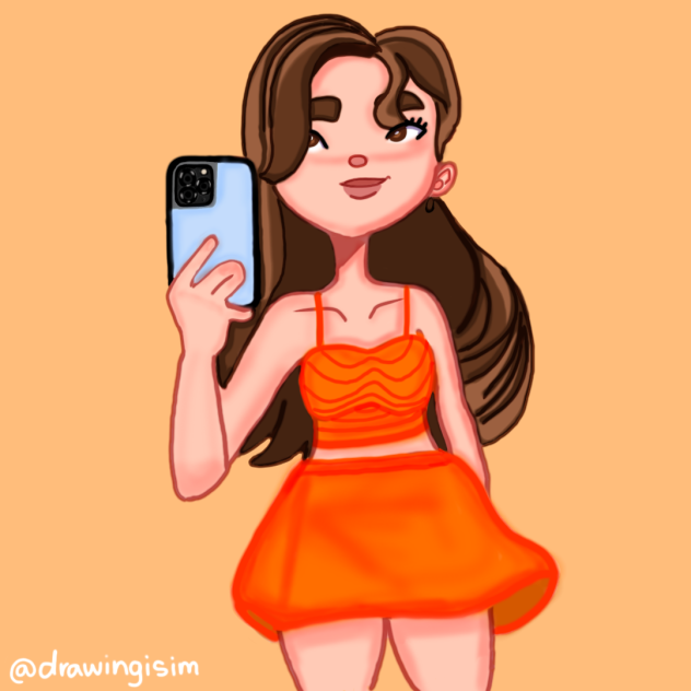 mirror selfie - ibisPaint