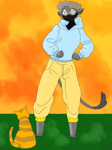 New oc and his pet cat - ibisPaint