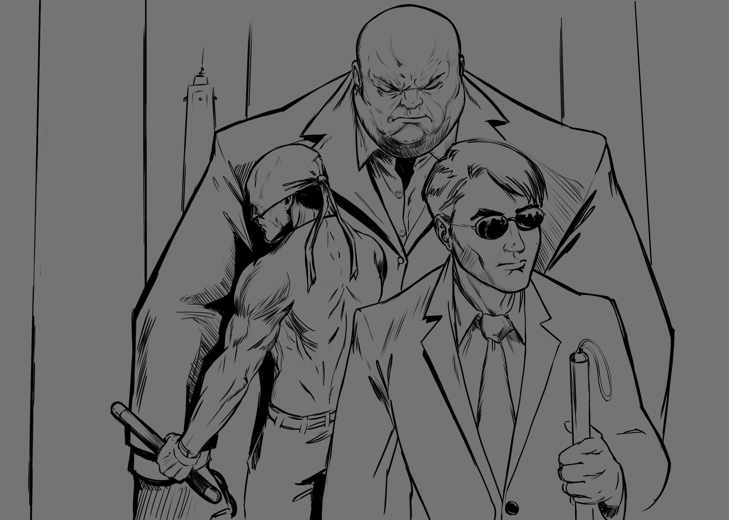 Daredevil inking - ibisPaint