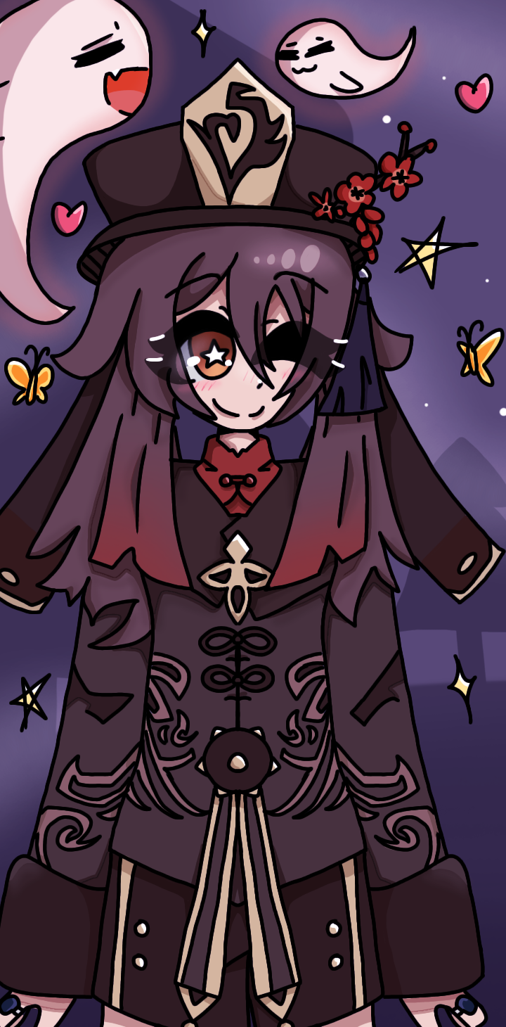 Hu Tao lock screen - ibisPaint