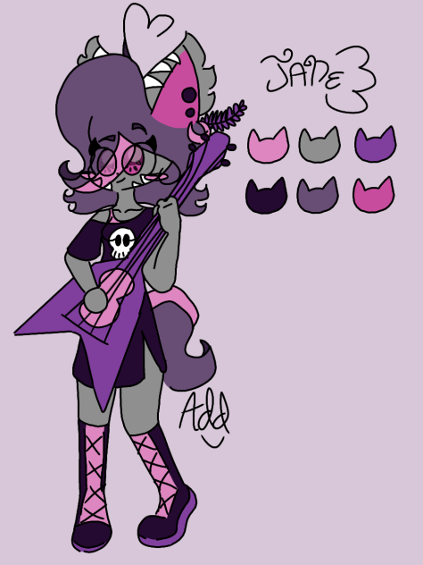 Jade (My OC) Ref. Sheet - ibisPaint