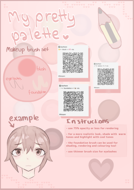 my pretty palette!💋 ♡ Makup brushes! - ibisPaint