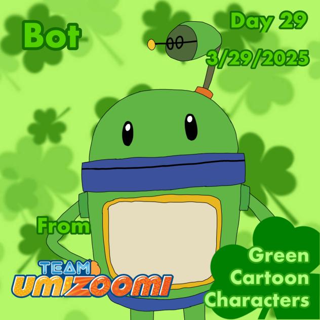 Green Cartoon Characters Day 29 Bot - ibisPaint