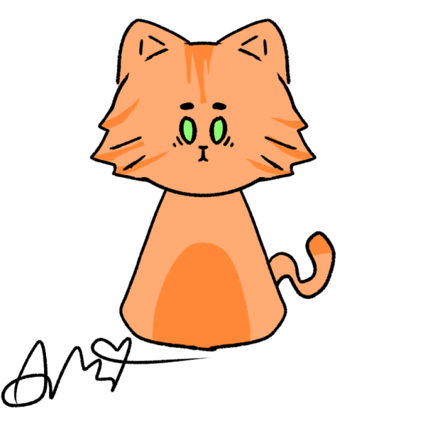 Random orange kitty drawing - ibisPaint