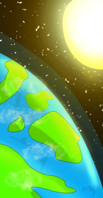 earth and sun - ibisPaint