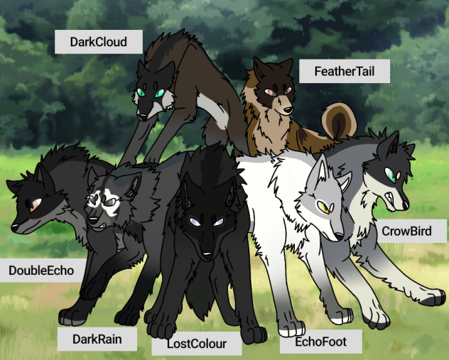Some gen 2 wolves - ibisPaint
