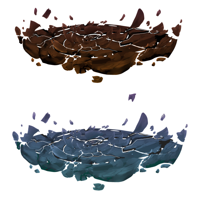 IBM2601 destroyed ground and concrete - ibisPaint