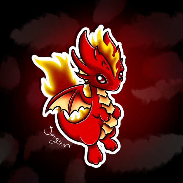 bebê dragão fire - ibisPaint