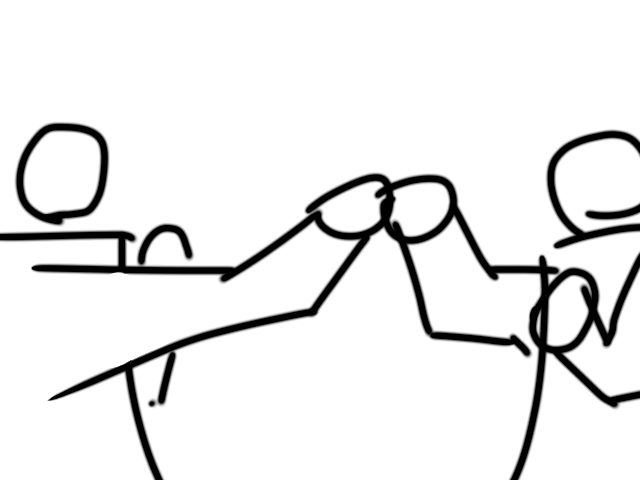 hand to hand combat - ibisPaint