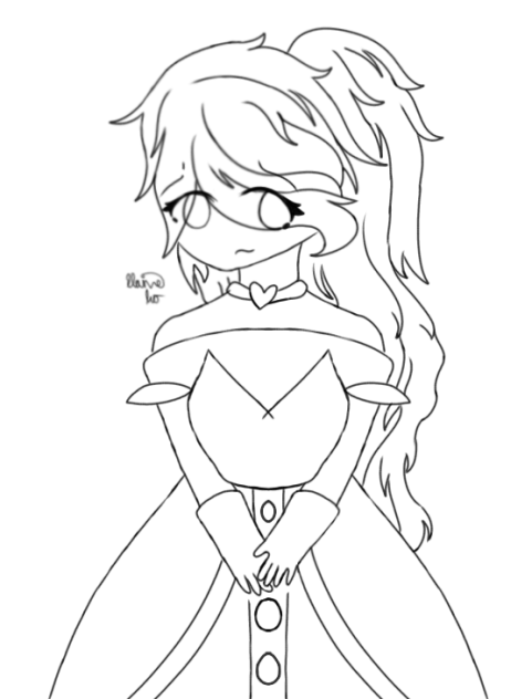 A Really Shy Princess Lineart - ibisPaint