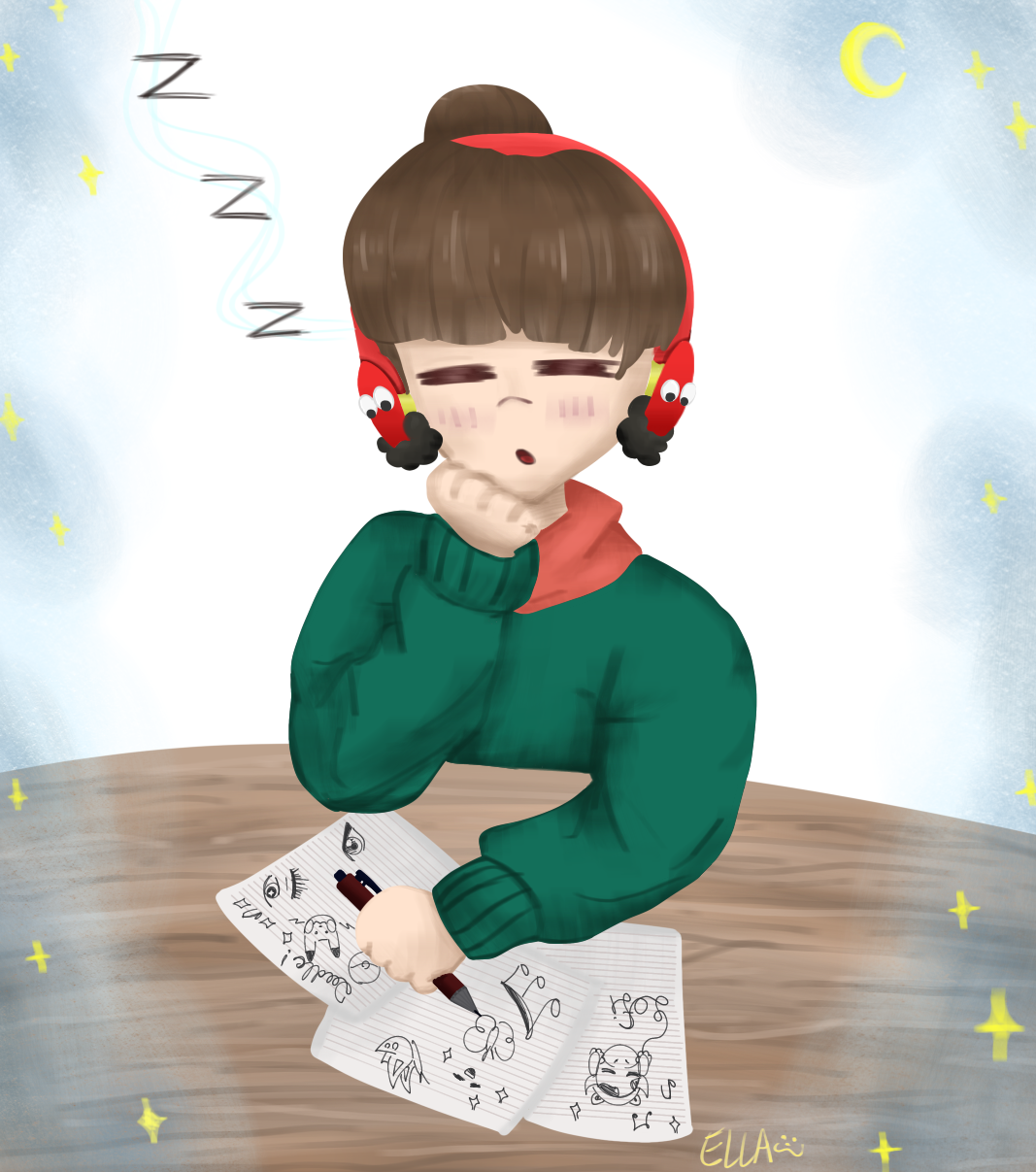 Sleeping with Lofi Hip Hop - ibisPaint