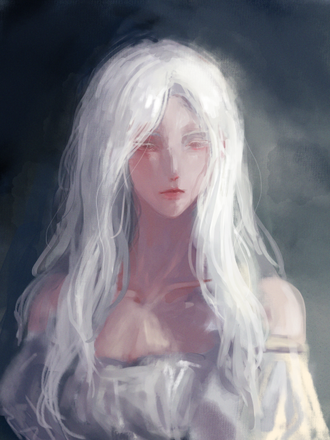 Lady in white - ibisPaint