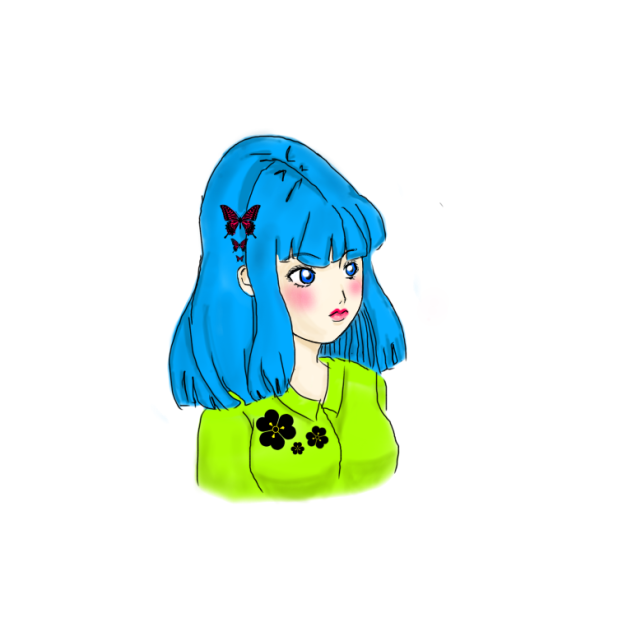 Blue and yellow green - ibisPaint