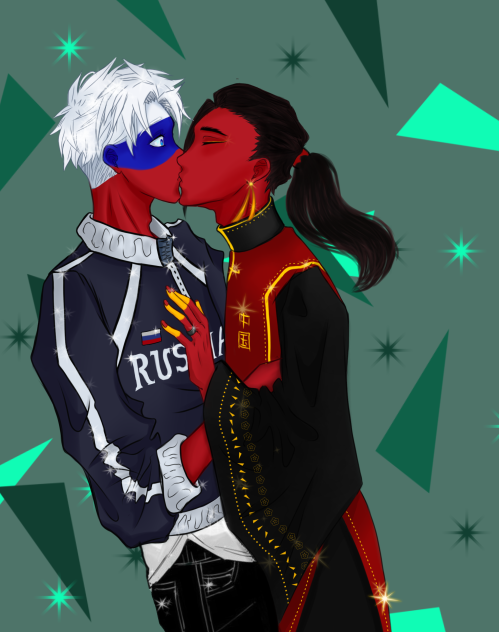 China kiss Russia - ibisPaint