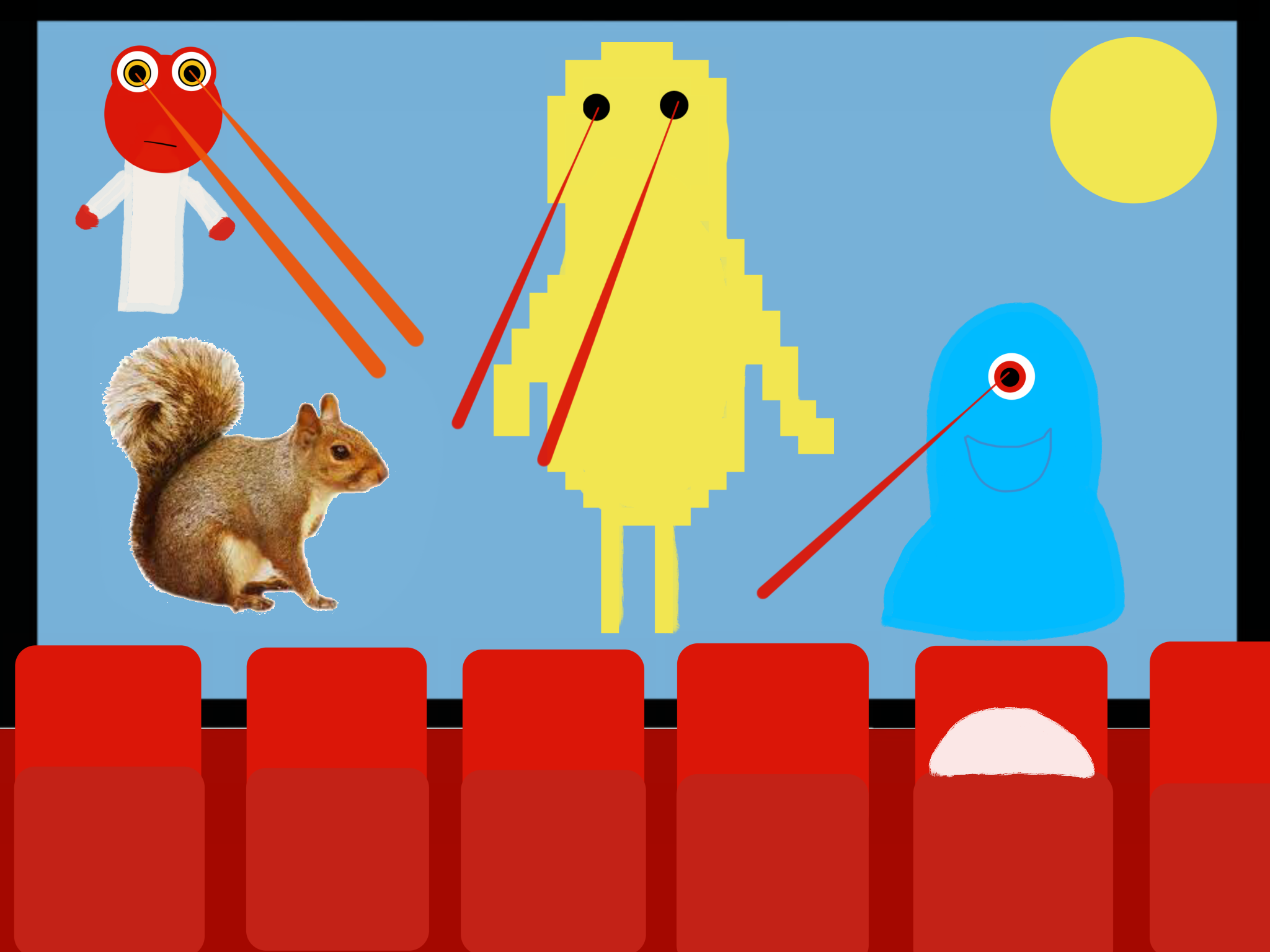 Now showing monsters vs squirrels - ibisPaint