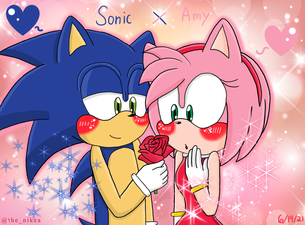 Sonic x Amy (Sonamy) 💙💖 - ibisPaint