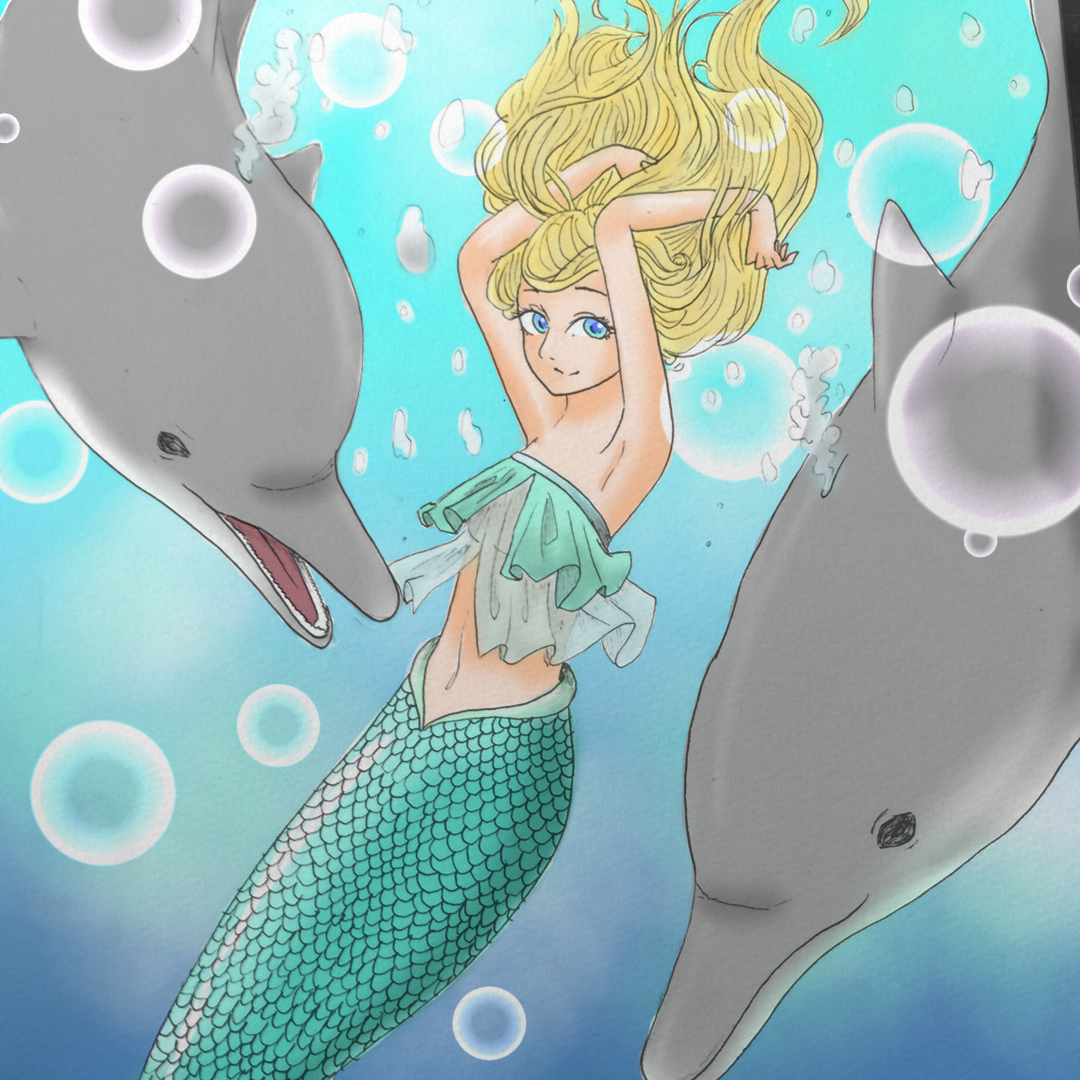 Dolphin&Mermaid - ibisPaint