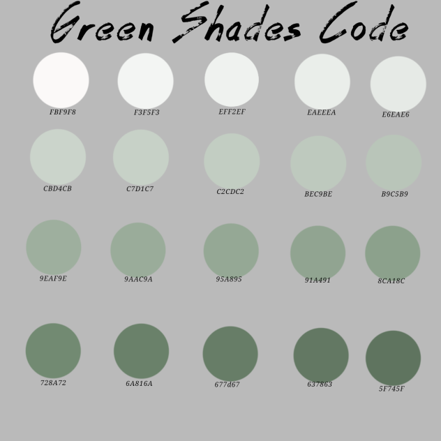 Green Shades Code🎨 - ibisPaint