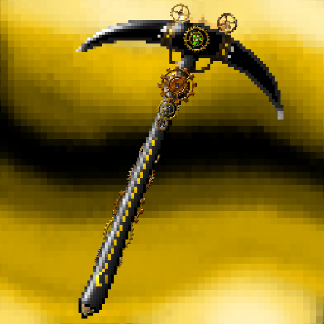 steampunk pickaxe - ibisPaint