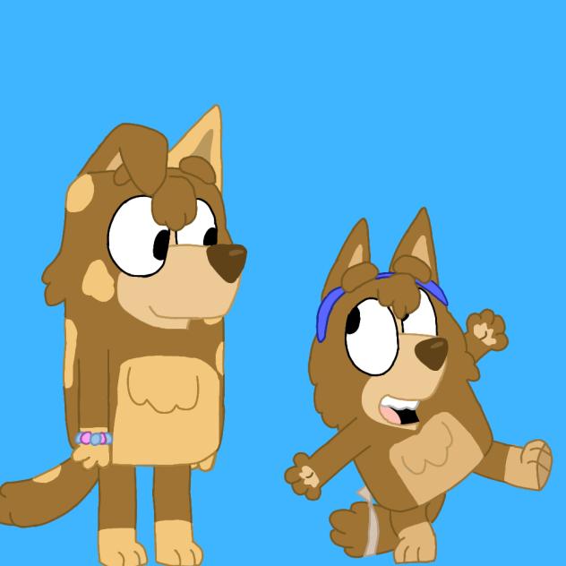 Me and my step sister's Bluey OC's! - ibisPaint