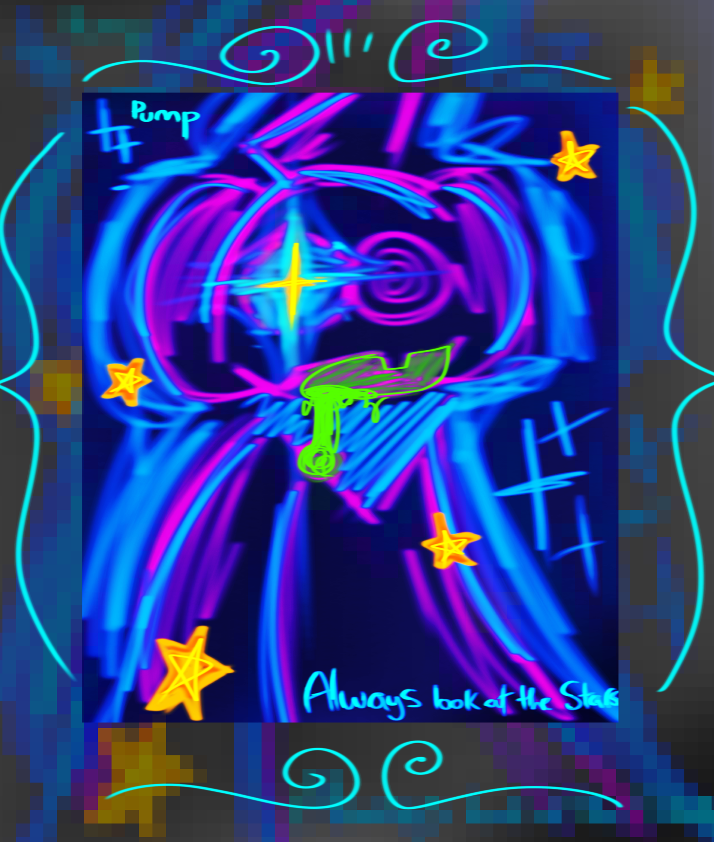 Keep looking at the stars 🌀.. - ibisPaint