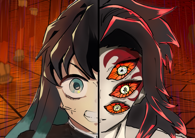 Tokito VS kokushibo - ibisPaint