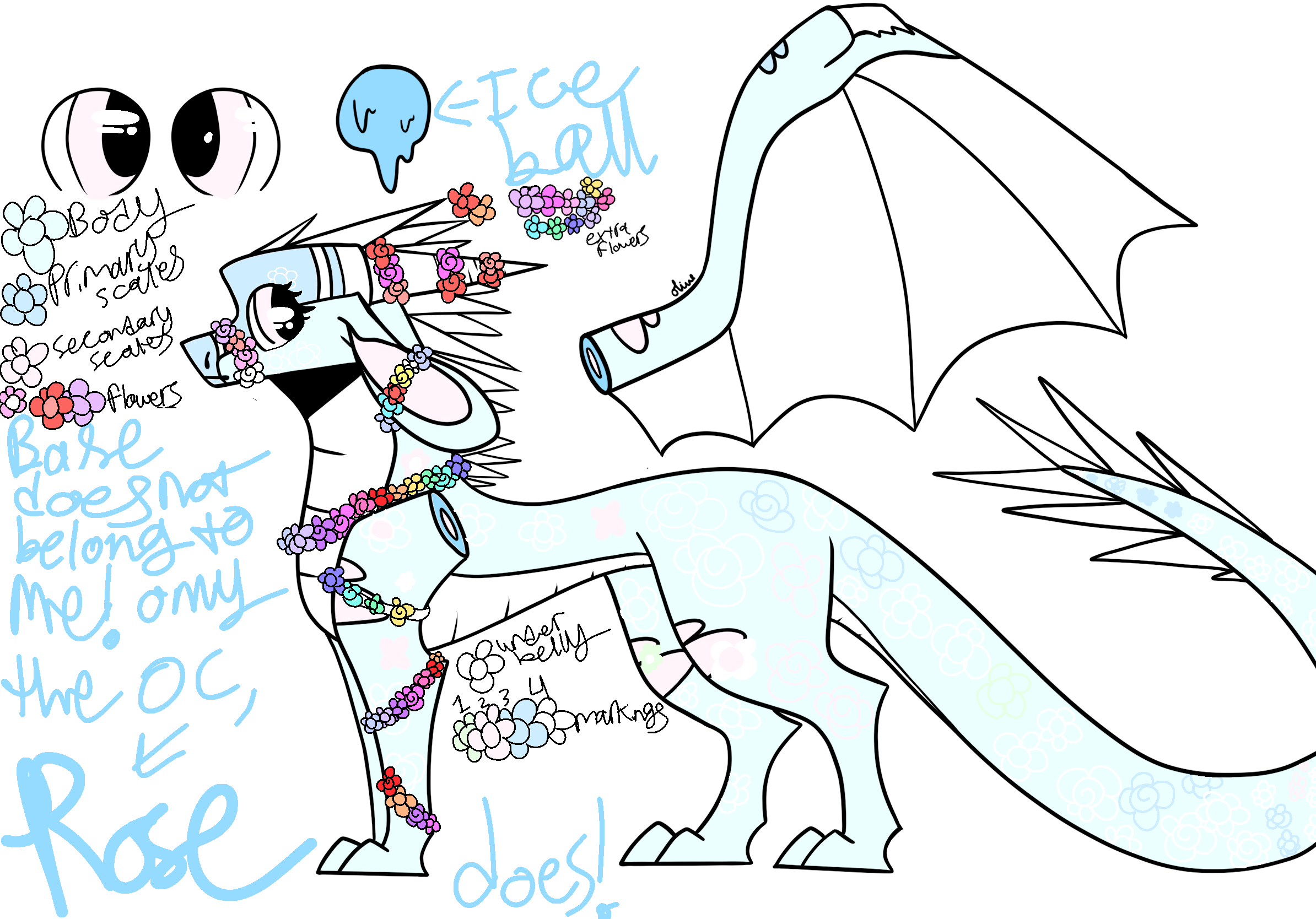 Rose Icewing OC base not mine - ibisPaint