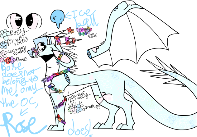 Rose Icewing OC base not mine - ibisPaint