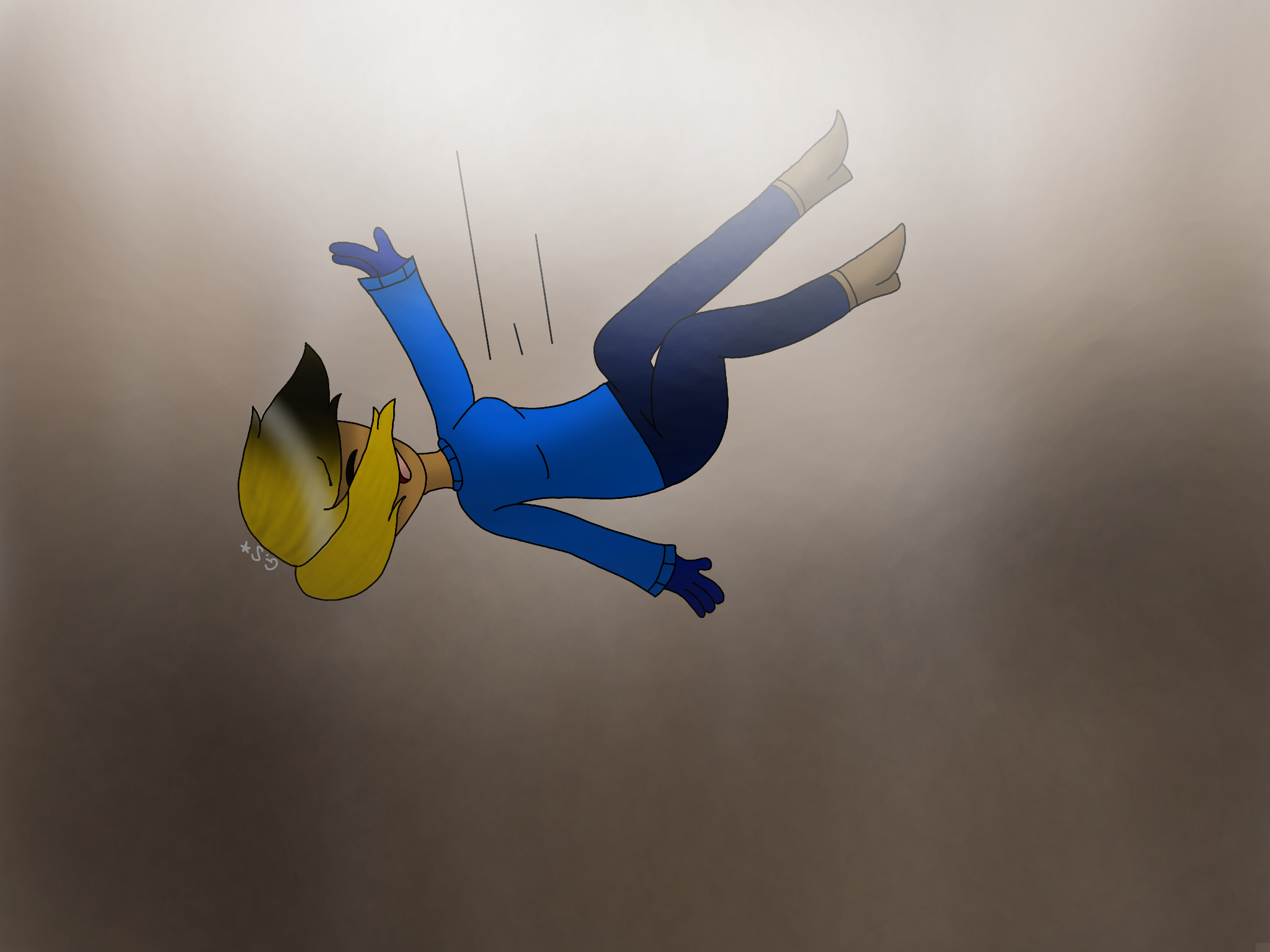 Falling down (SPEEDPAINT - ibisPaint