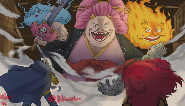 law kidd big mom - ibisPaint