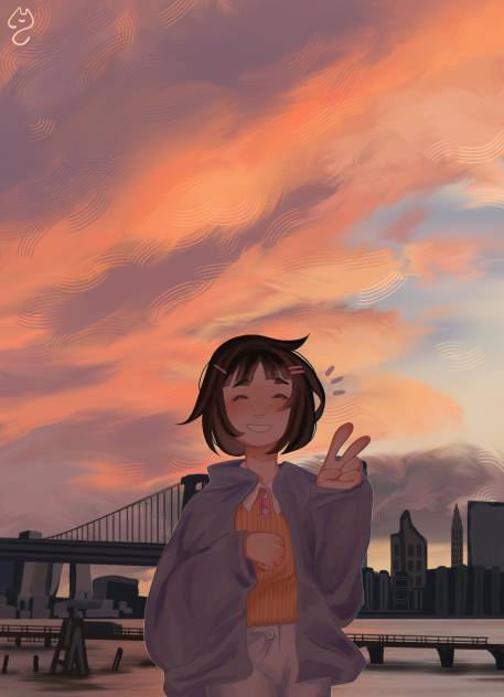 Cloudy sunset - ibisPaint