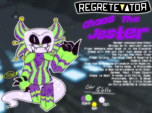 My Regretevator Oc “Chaos the jester” - ibisPaint