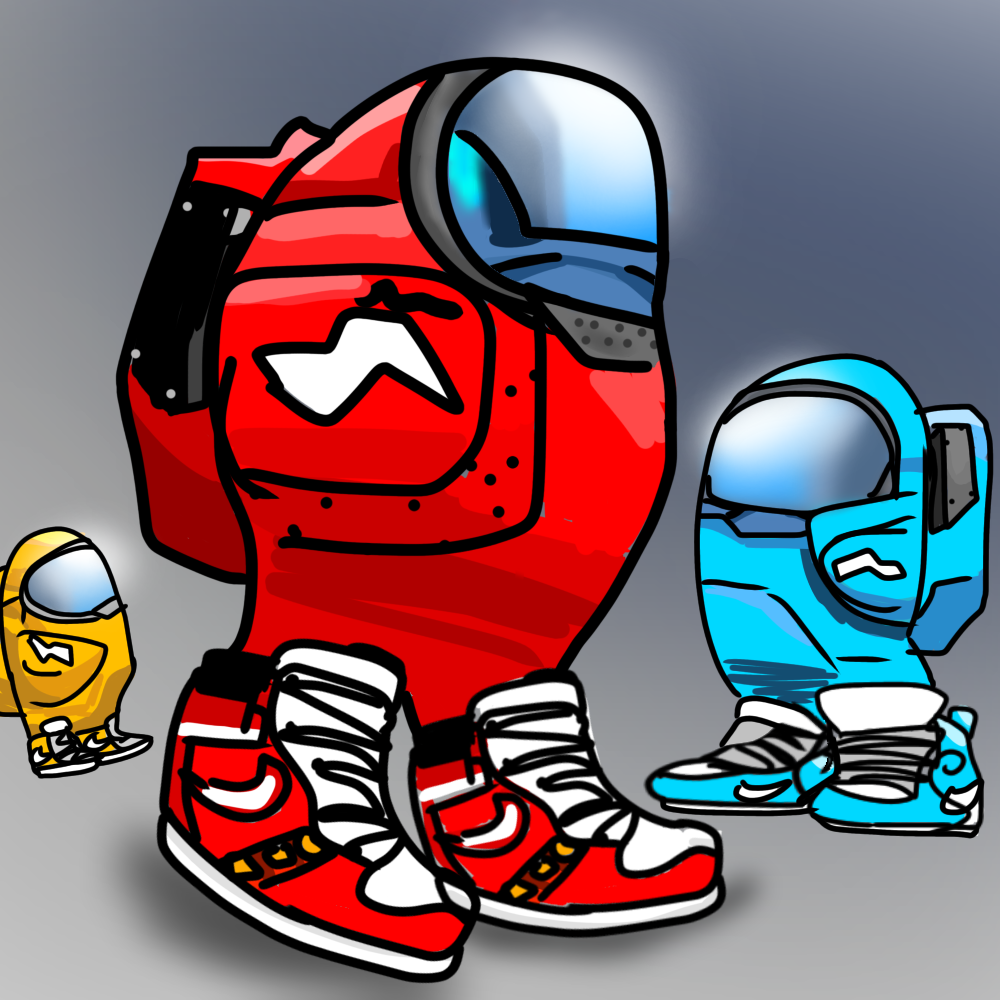 yea, I drew among us drip. 💀 - ibisPaint