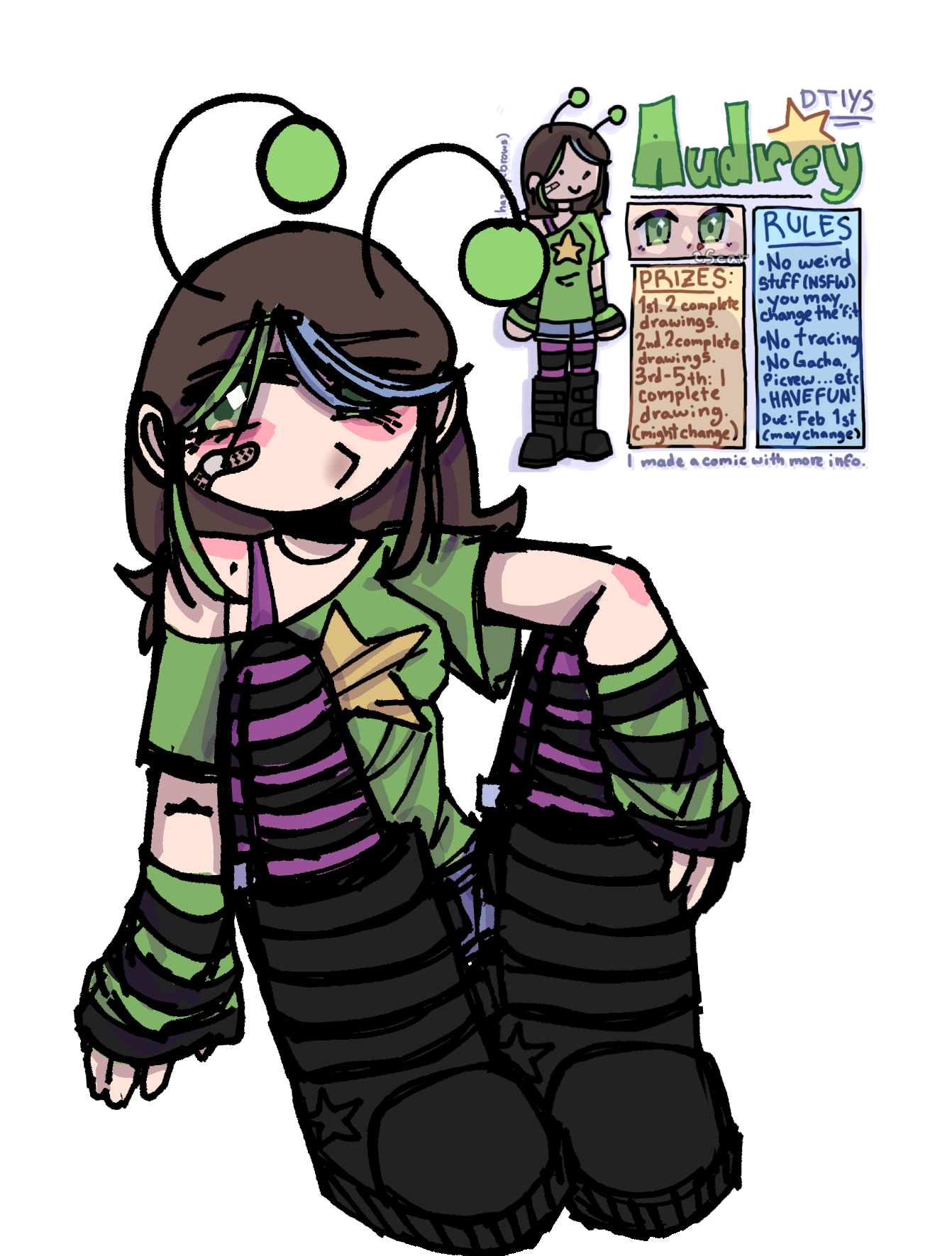 This isn't finished (WIP).. Audrey DTIYS - ibisPaint